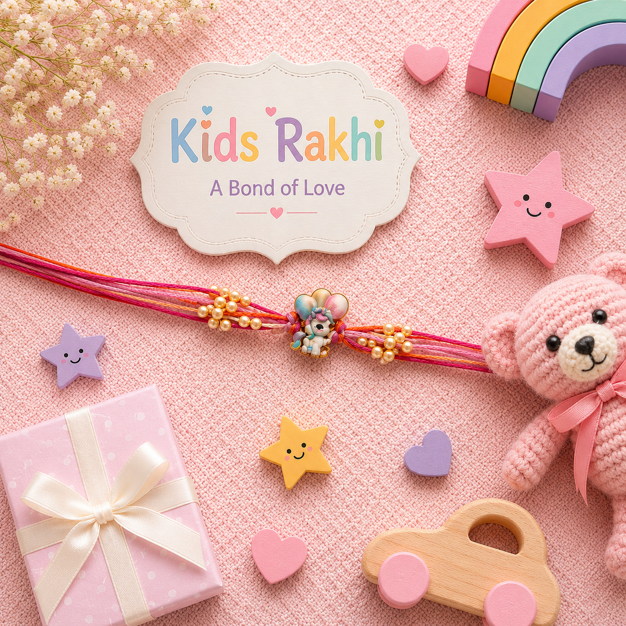 Cute Kids Rakhi | Cartoon Unicorn Rakhi | Handmade Designer Raksha ...
